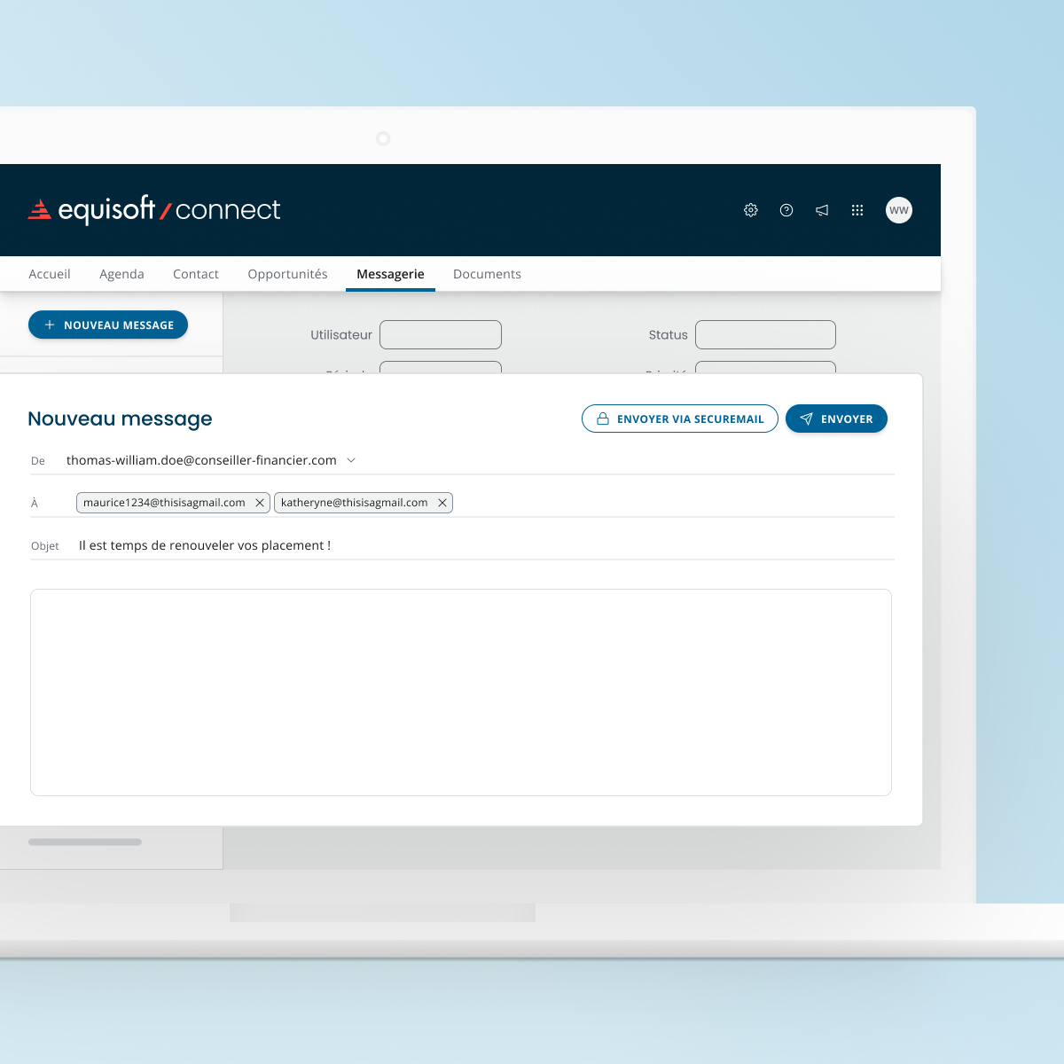 CRM pour les conseillers financiers | Equisoft/connect | Equisoft