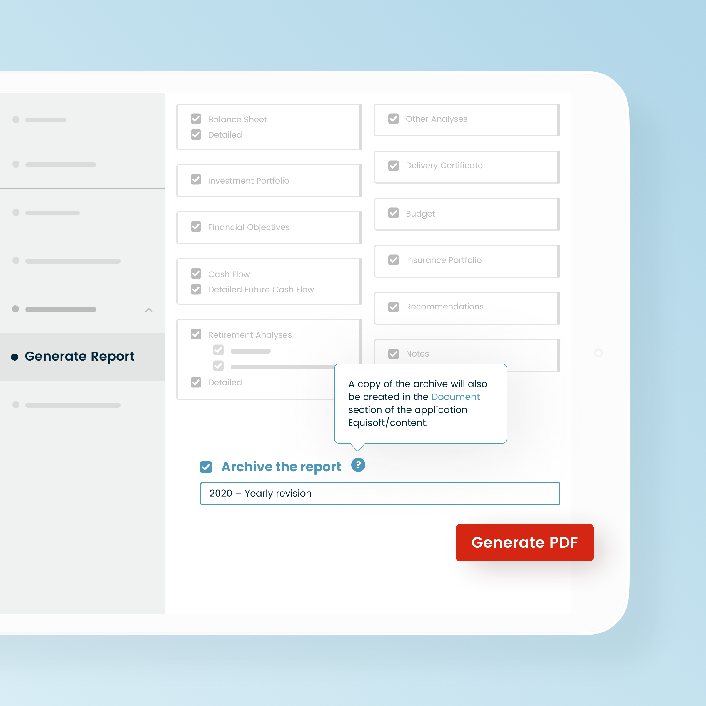 Logiciel de planification financière conforme | Equisoft/plan | Equisoft