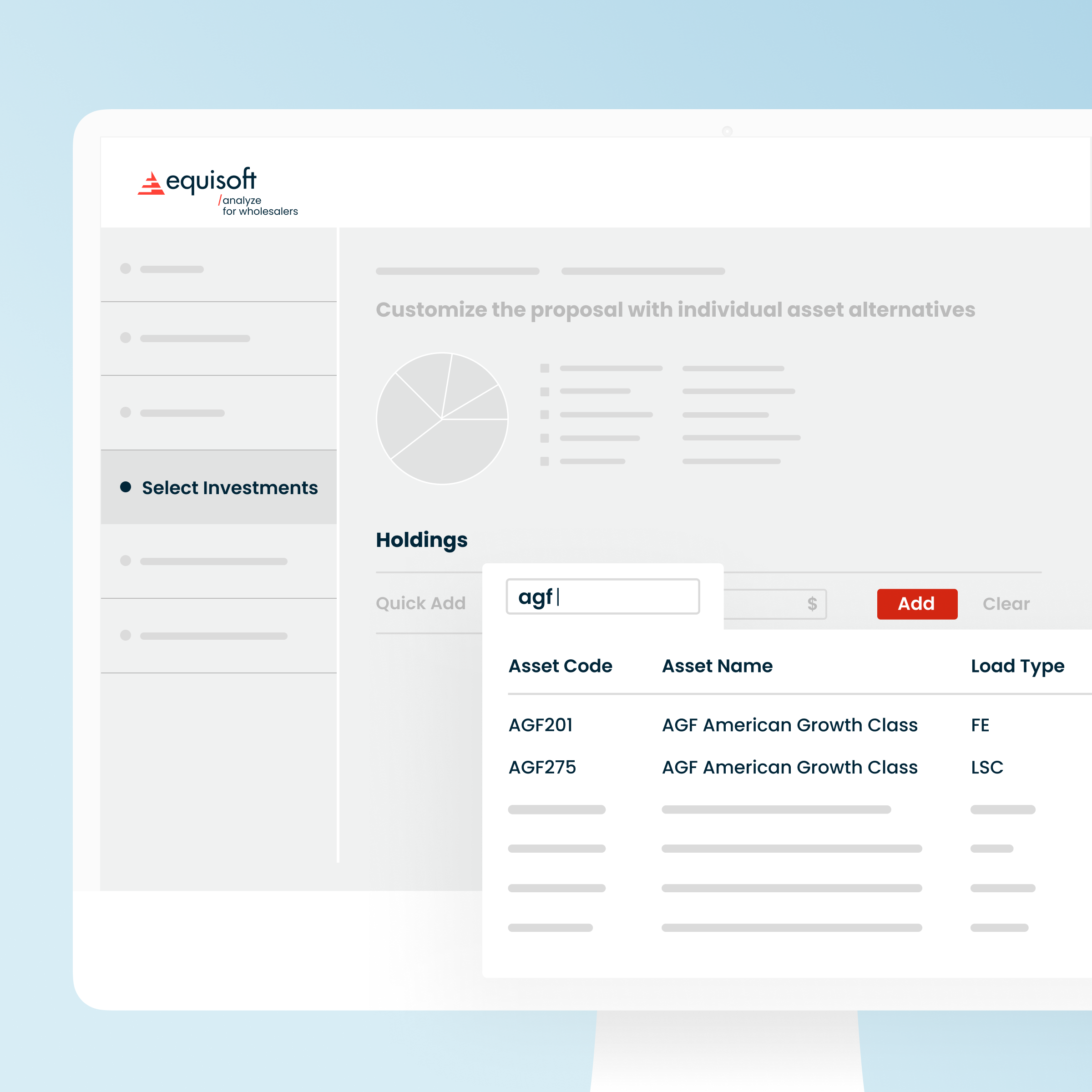 Investment Analysis & Sales Enablement Software | Equisoft/analyze